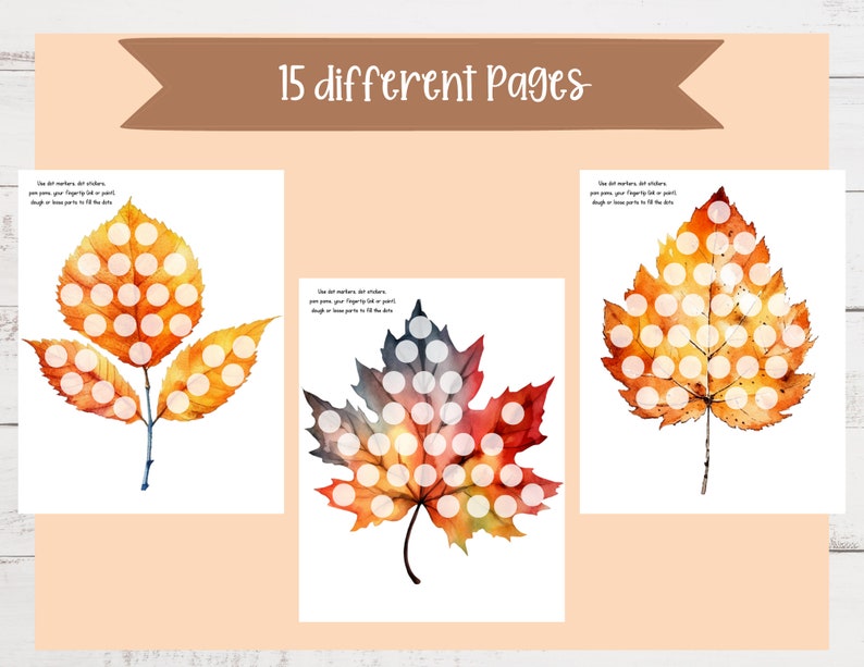 Fall Leaf Dot Pages, Dot Art Pages, Loose Parts Play, Homeschool ...
