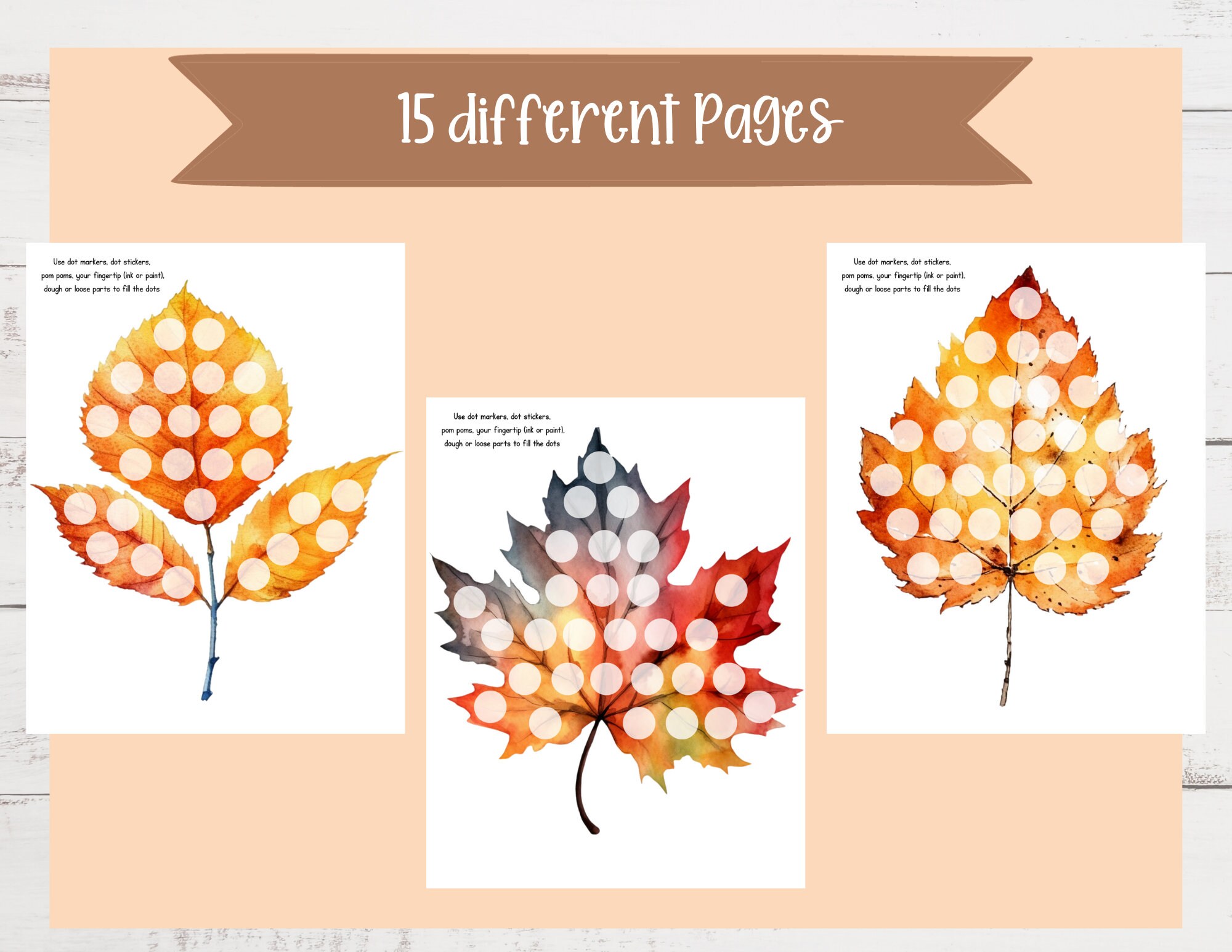 Fall Leaf Dot Pages, Dot Art Pages, Loose Parts Play, Homeschool ...