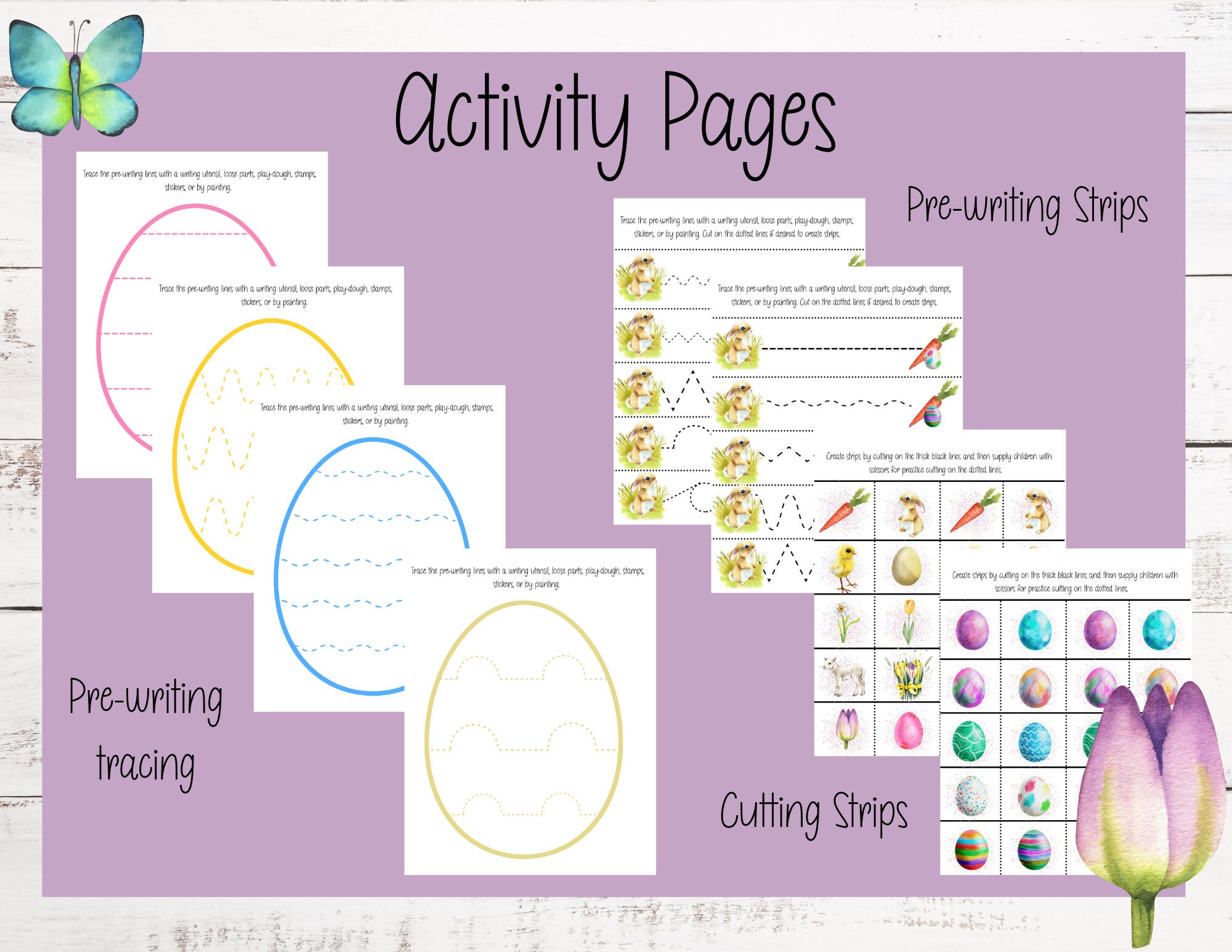 Easter Printable Bundle, Easter Printables for Kids, Easter Preschool ...