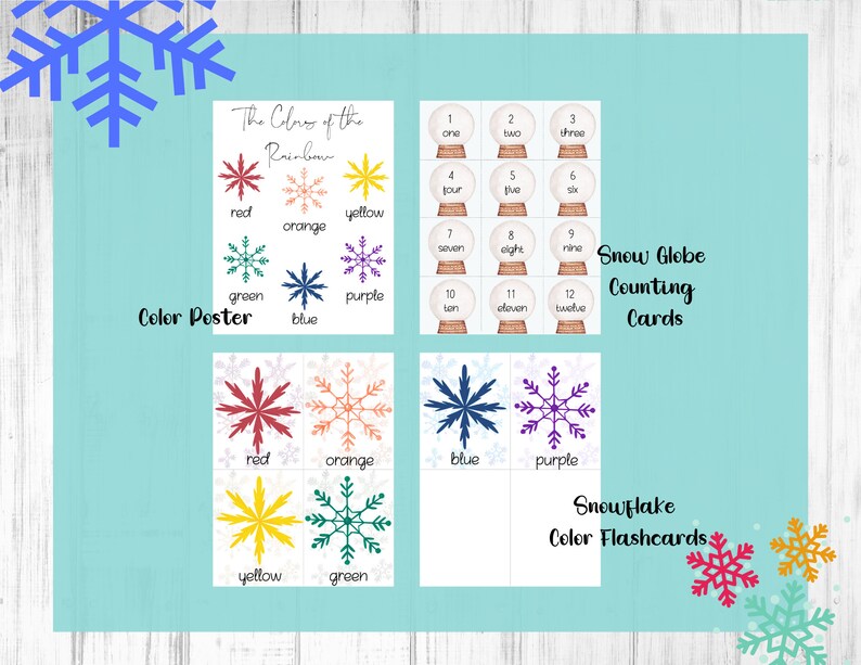 Snow Globe & Snowflake Preschool Bundle, Winter Homeschool Printable ...