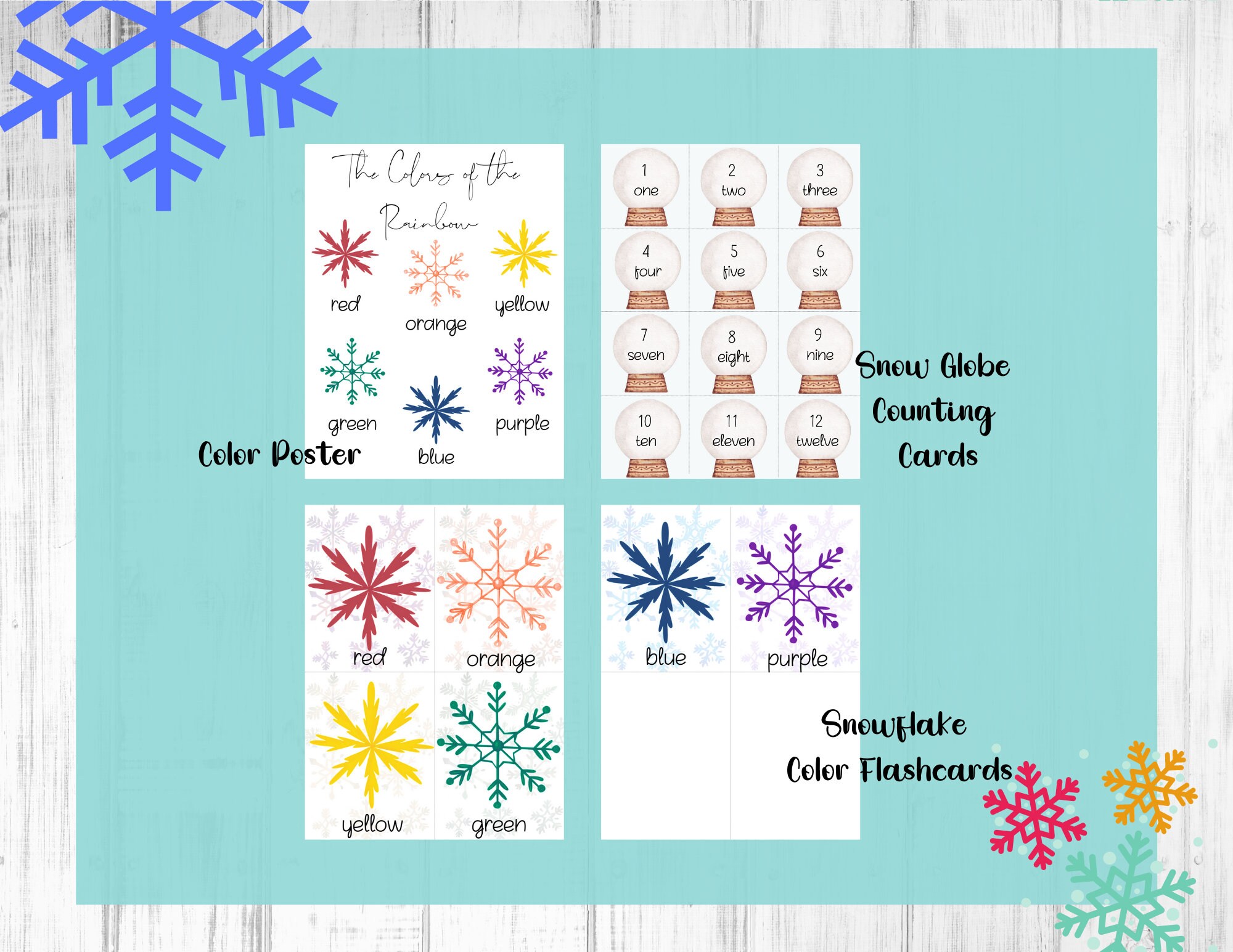 Snow Globe & Snowflake Preschool Bundle, Winter Homeschool Printable ...