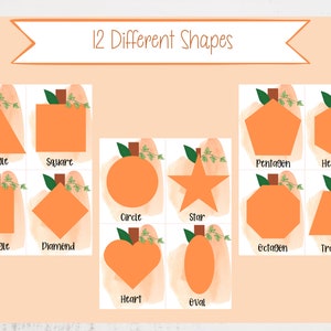 Pumpkin Preschool Printable, Preschool Shape Cards, Pumpkin Printable ...