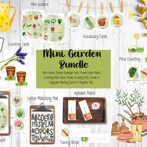 Preschool Garden Printable Bundle Homeschool Garden - Etsy