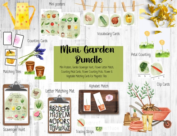 Preschool Garden Printable Bundle Homeschool Garden | Etsy