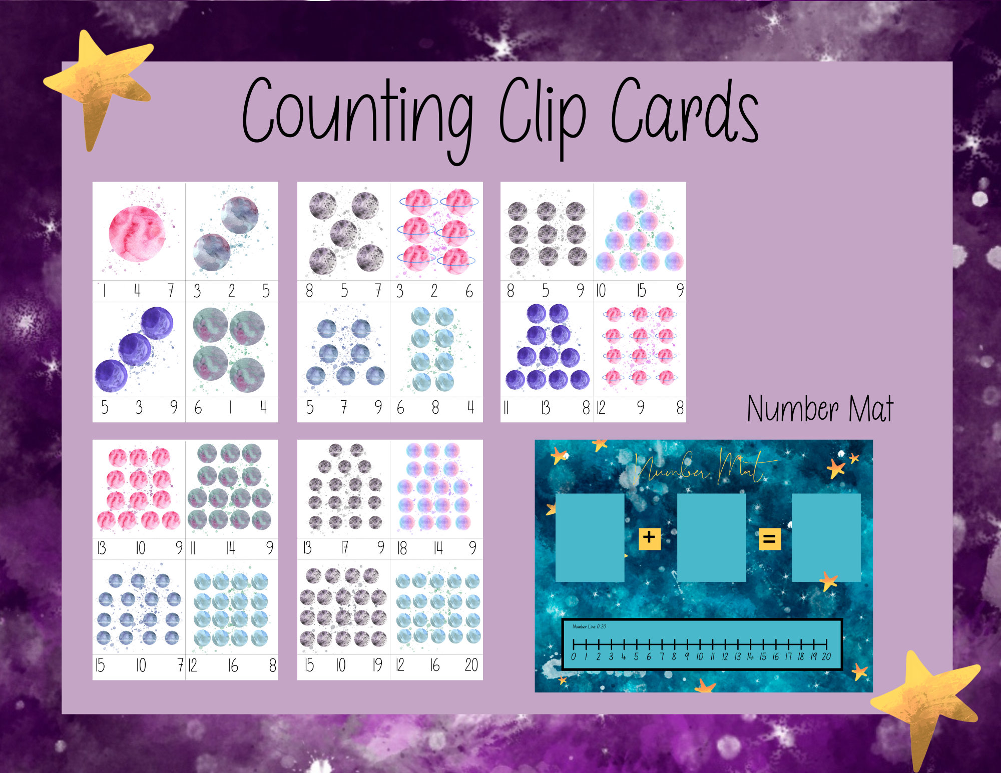 Space Bundle Preschool Space Theme Solar System Printable | Etsy