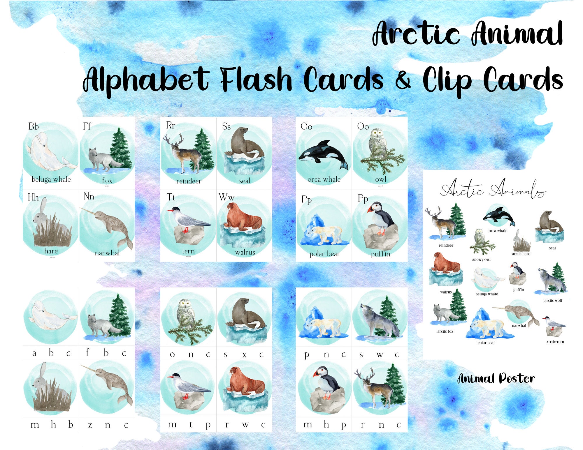 Arctic Homeschool Preschool Bundlle, Arctic Printable Activity ...