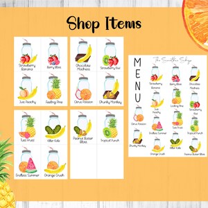 Smoothie Pretned Play Shop, Loose Parts Recipe Cards, Loose Parts Play ...