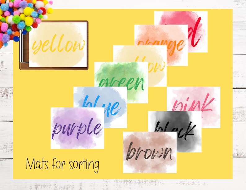 Color Decor Classroom, Printable Bundle, Color Posters, Preschool Color ...