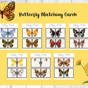Butterfly Symmetry Cards, Spring Montessori Inspired Activitity, Spring ...