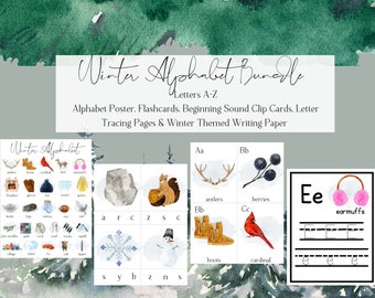 Printable Christmas Alphabet Game Beginning Sounds Letter - Etsy