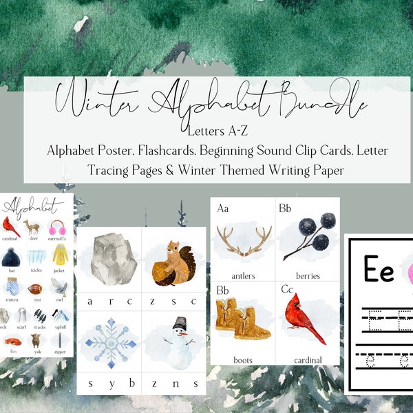 Winter Alphabet - Etsy