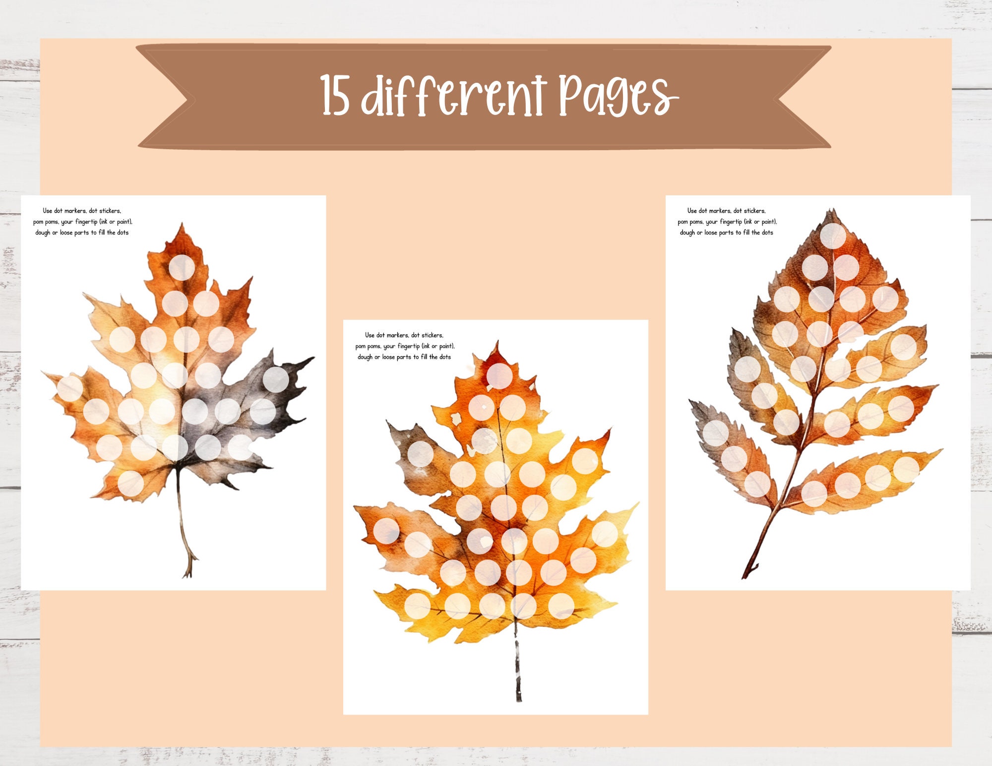 Fall Leaf Dot Pages, Dot Art Pages, Loose Parts Play, Homeschool ...