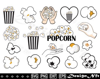 Popcorn Bar Script Cut Files Popcorn Bar Vector Svg Clipart - Etsy