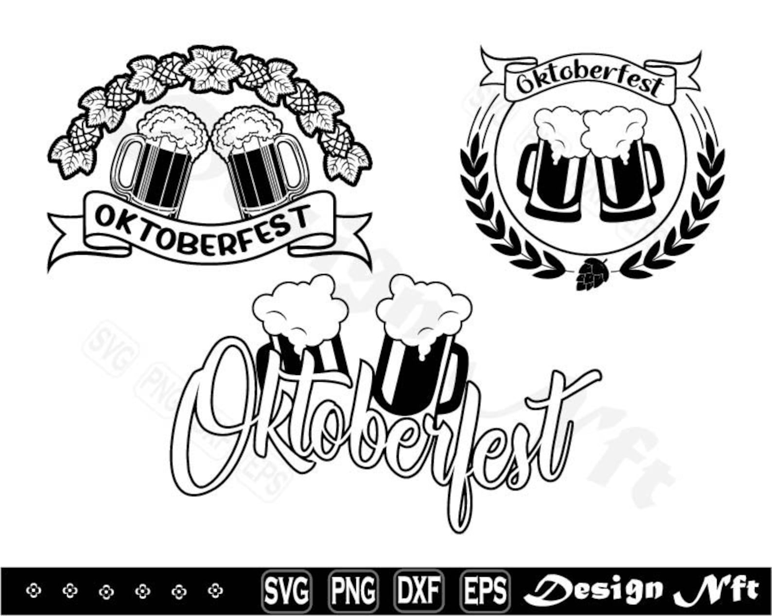 Oktoberfest Svg, Clipart, Cut Files for Silhouette, Vector, Dxf, Eps ...