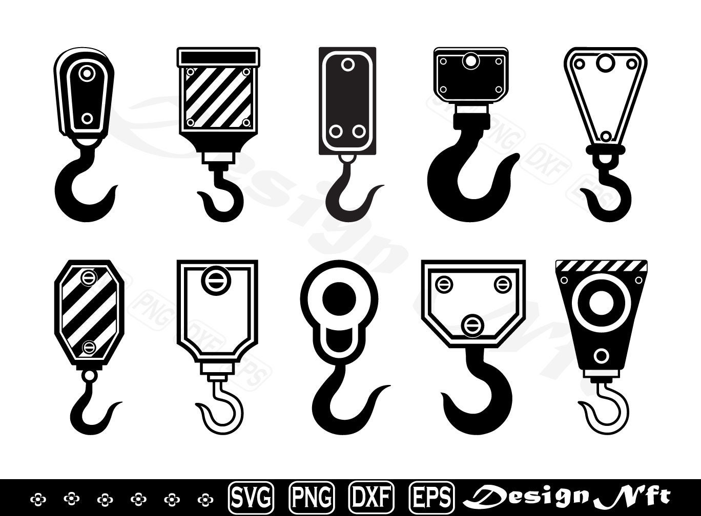 Hook Crane Svg, Hook Svg, Hook Crane Clipart, Cut Files for Silhouette ...