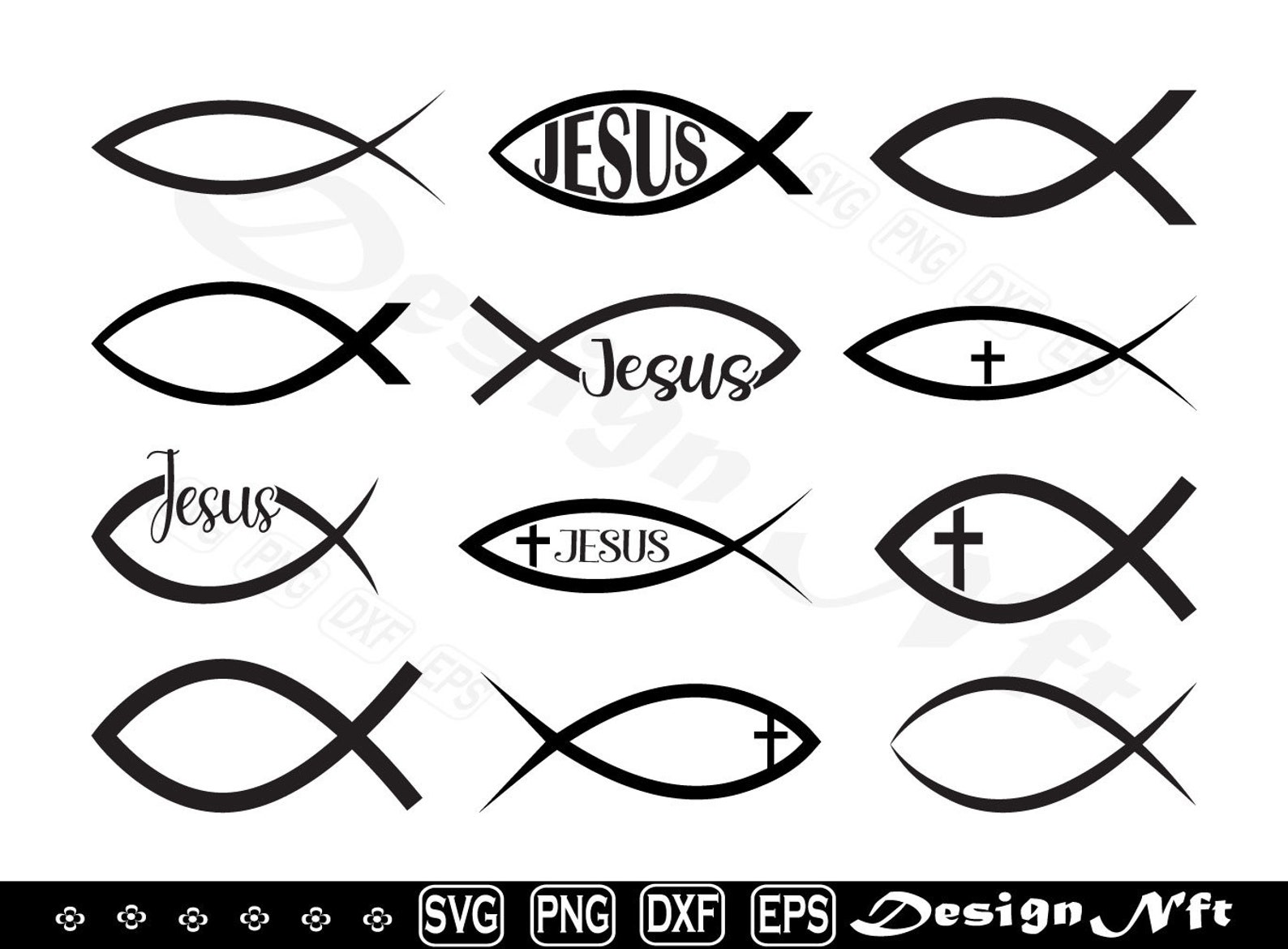 Christian Fish SVG, Jesus Fish Clipart, Cut Files (digital Download) - Etsy