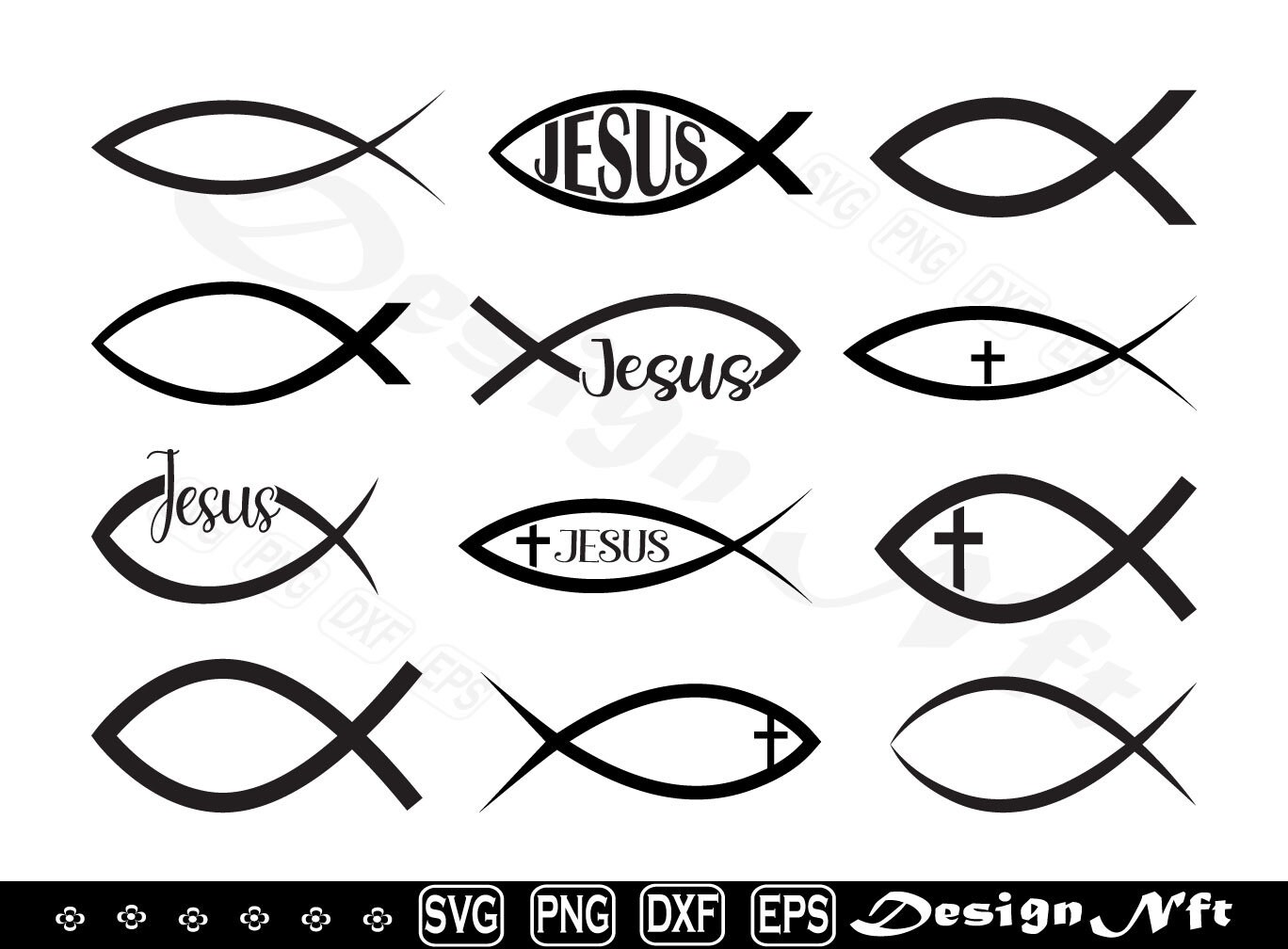 Christian Fish Svg, Fish Svg, Christian Svg, Cut File for Silhouette ...