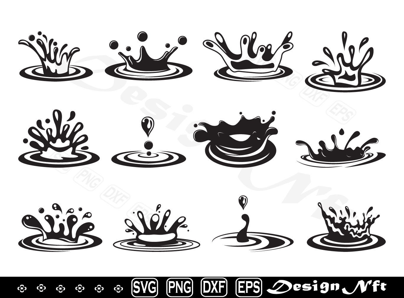 Water Drops Svg, Water Svg. Drops Svg, Water Drops Clipart, Cut Files ...