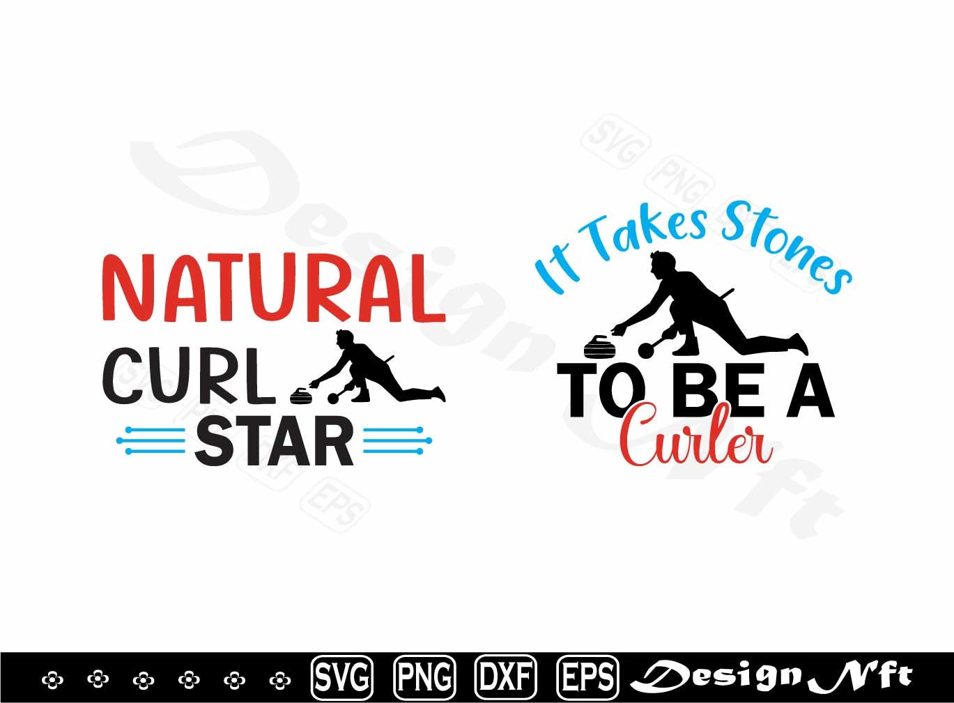 Curling Sport Svg, Clipart, Cut Files for Silhouette, Vector, Dxf, Eps ...