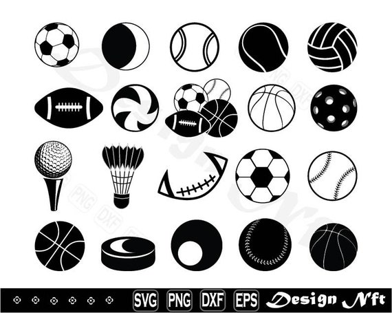 Sports Svg Clipart Cut Files for Silhouette Files for - Etsy