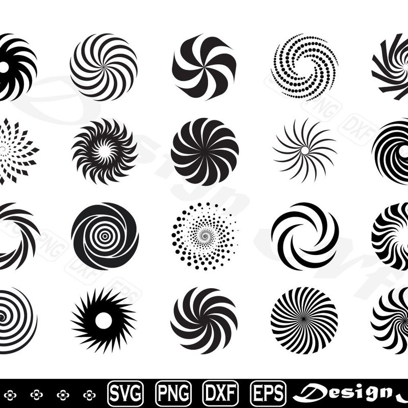 Spiral Stencil Svg - Etsy