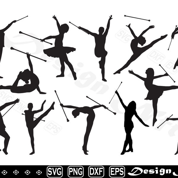 Baton Twirling Svg - Etsy