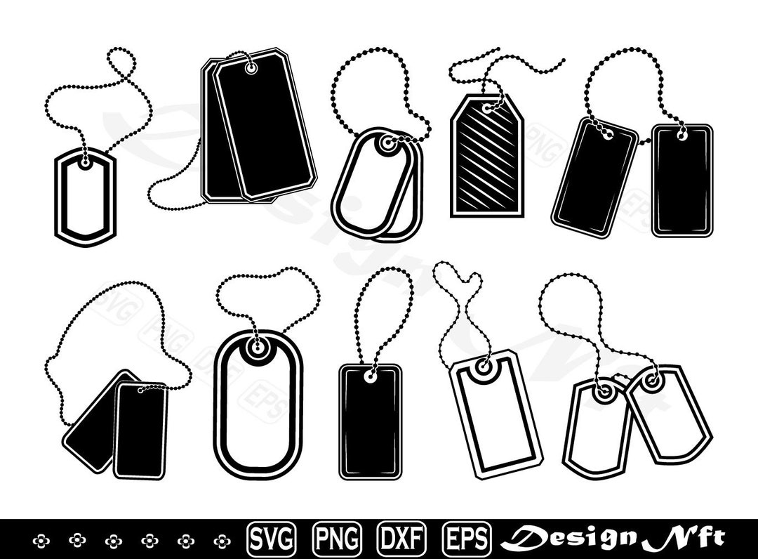 Military Dog Tags Svg, Dog Tags Svg, Army Dog Tags Svg , Clipart, Cut ...