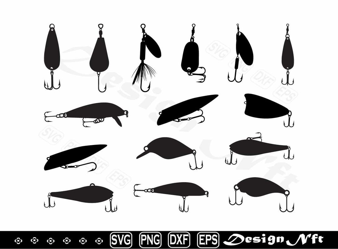 Fishing Lures Svg, Fishing Svg, Lures Svg, Cut File for Silhouette, Eps ...