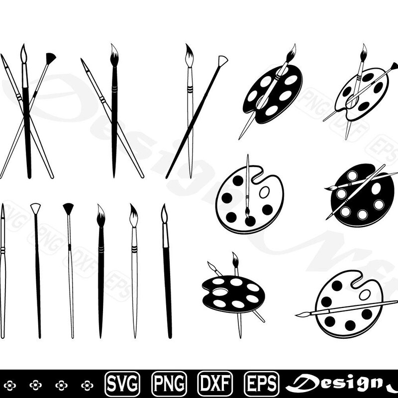 Paint Palette Svg - Etsy