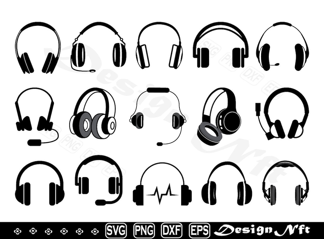 Headphone Svg, Music Svg, Headset Svg, DJ Svg, Headset Clipart, Cut ...