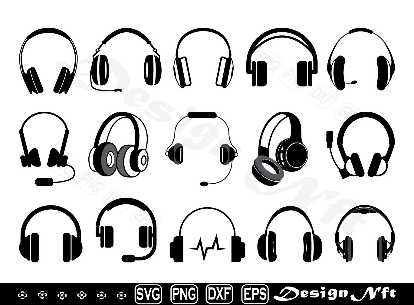 Headphone Svg, Music Svg, Headset Svg, DJ Svg, Headset Clipart, Cut ...