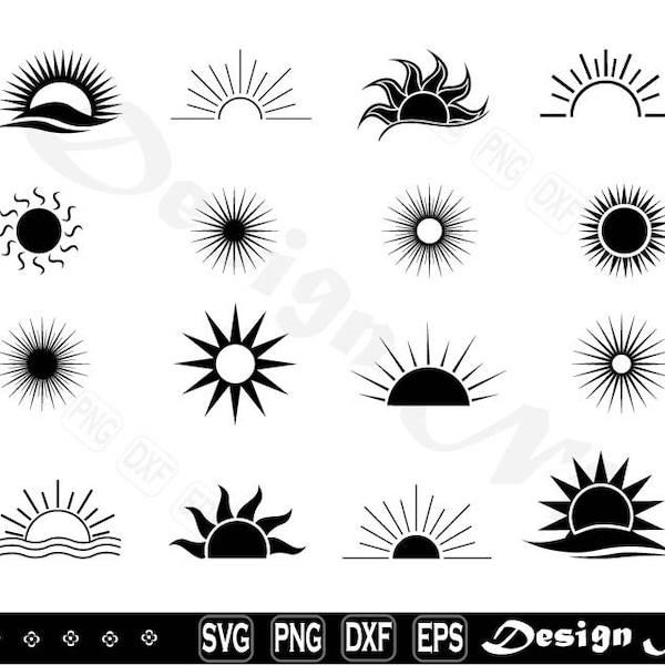 Sun Dxf - Etsy