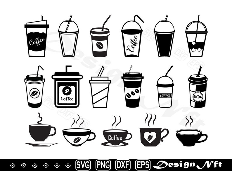Taza de café svg, cafetera svg, café svg clipart, archivos cortados ...