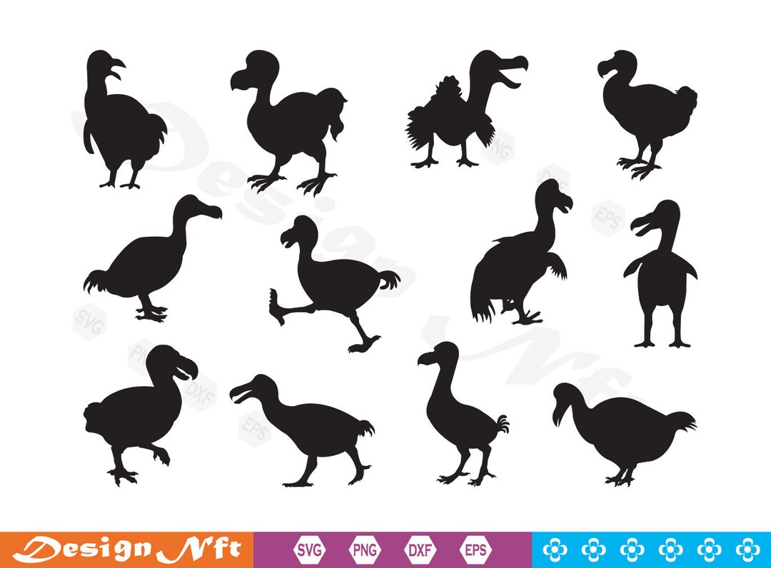 Dodo Bird Svg, Bird Svg, Dodo Bird Clipart, Cut Files for Silhouette ...