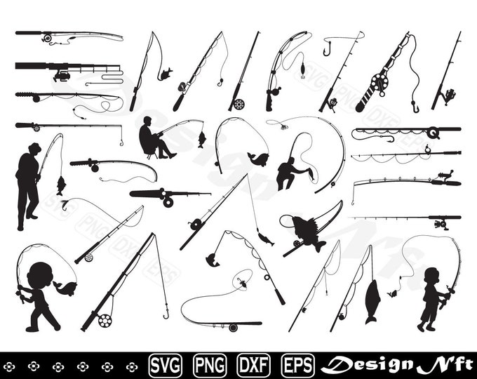 Fishing Rod Svg / Fishing Rod Png / Fishing Rod - Etsy Canada