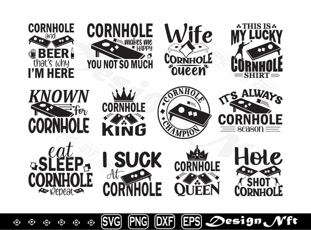 Cornhole Svg, Clipart, Cut Files for Silhouette, Vector, Dxf, Eps, Png ...