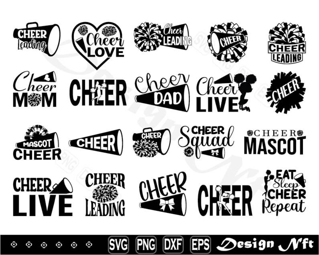 Cheer Svg, Clipart, Cut Files for Silhouette, Vector, Dxf, Eps, Png ...