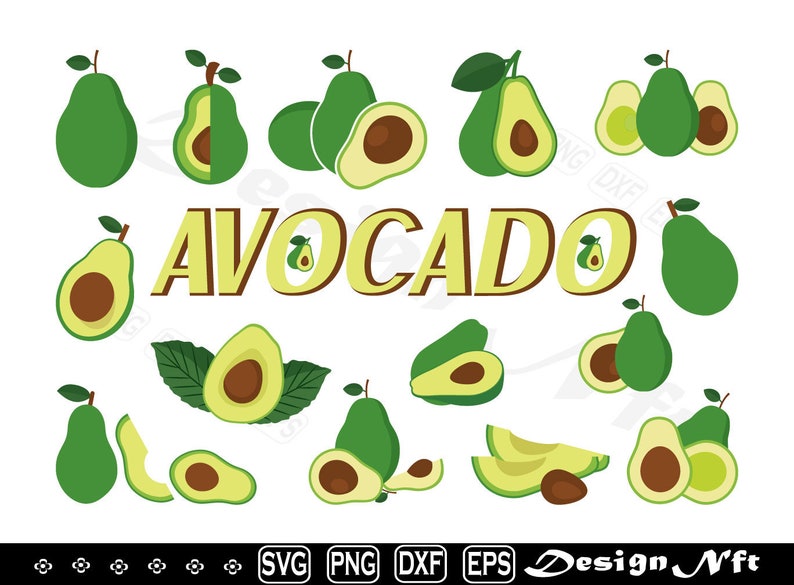 Aguacate svg Cortar archivo para silueta eps dxf png - Etsy México