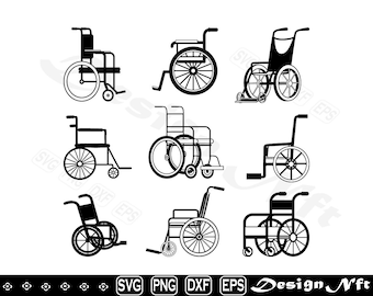 Wheelchair Svg, Wheelchair Clipart, Wheelchair Png, Wheelchair Dxf ...