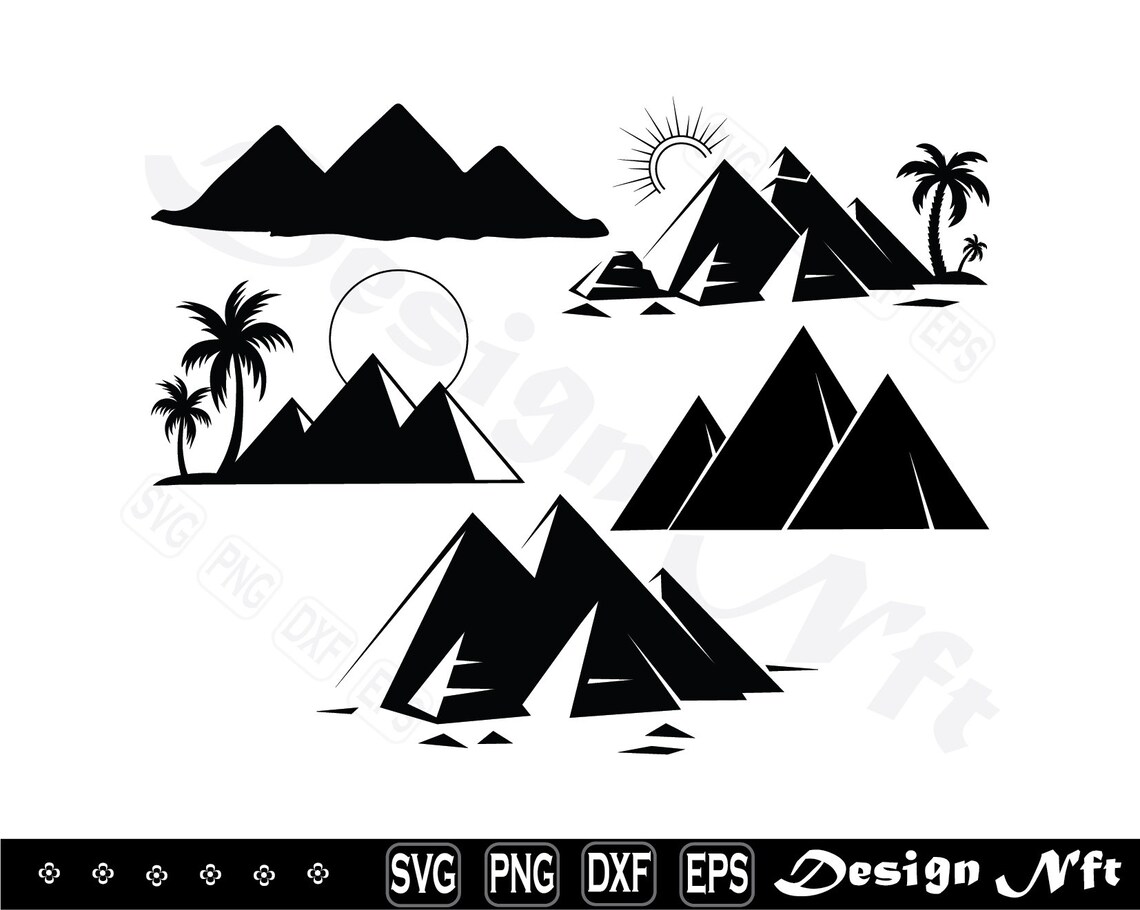 Pyramids Svg, Pyramids Clipart, Pyramids Cut Files for Silhouette,files ...