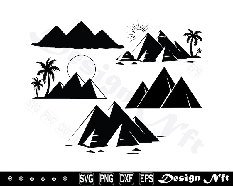 Pyramids Svg, Pyramids Clipart, Pyramids Cut Files for Silhouette,files ...