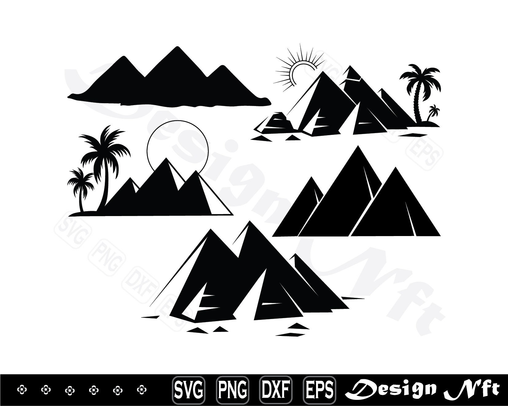 Pyramids Svg, Pyramids Clipart, Pyramids Cut Files for Silhouette,files ...