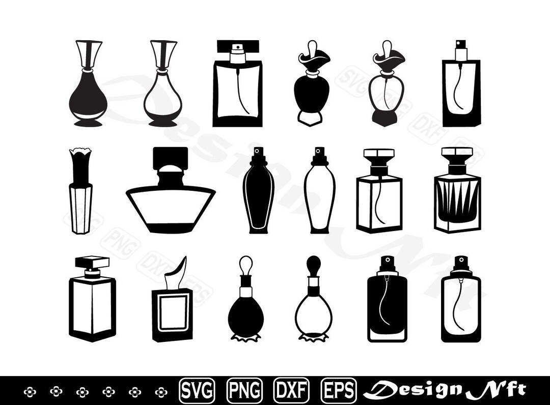 Perfume Bottles, Perfume Bottles Svg, Perfume Clipart, Perfume Cut ...