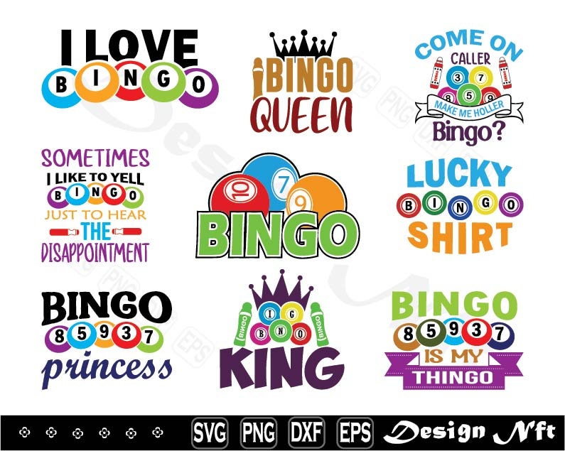 Bingo Svg Clipart Cut Files for Silhouette Vector Dxf - Etsy UK