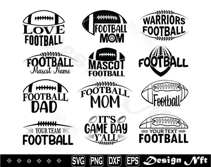 Football Clipart Bundle 1 SVG Graphics - Etsy Canada