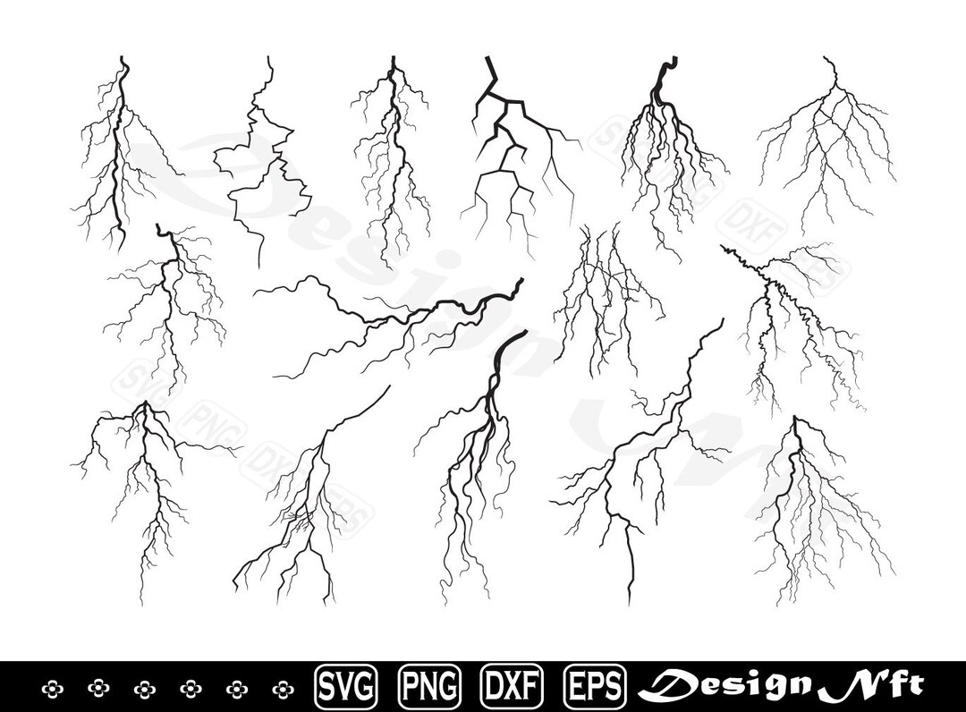 Lightning Strikes Svg, Strikes Svg, Clipart, Cut Files for Silhouette ...