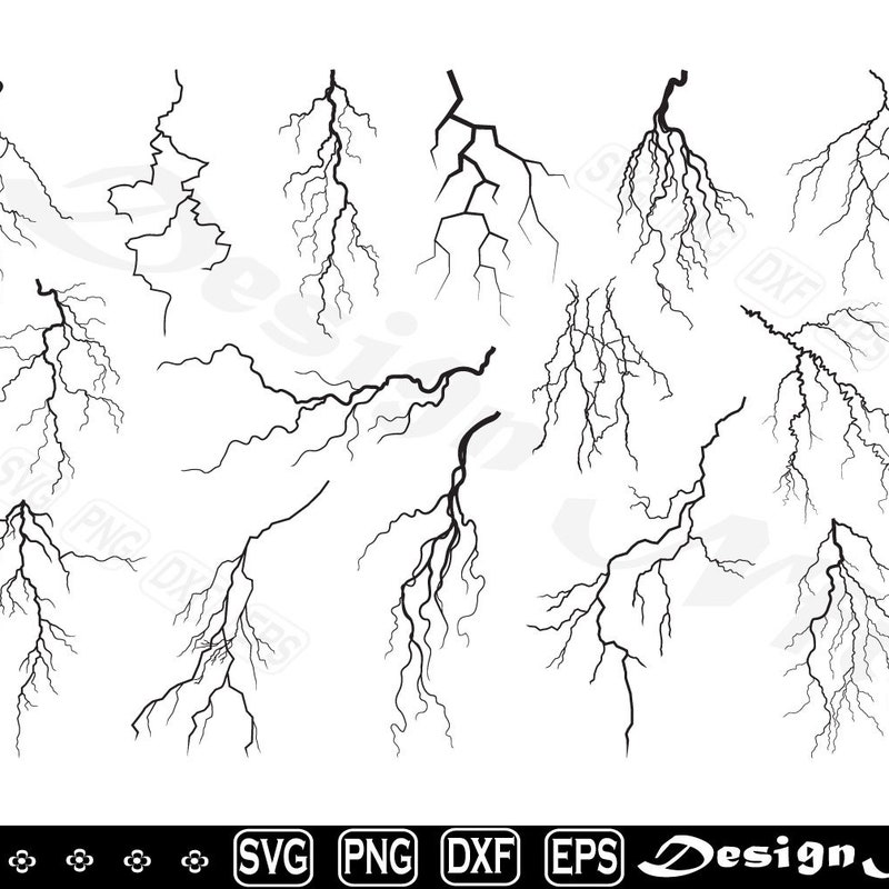 Lightning Svg - Etsy