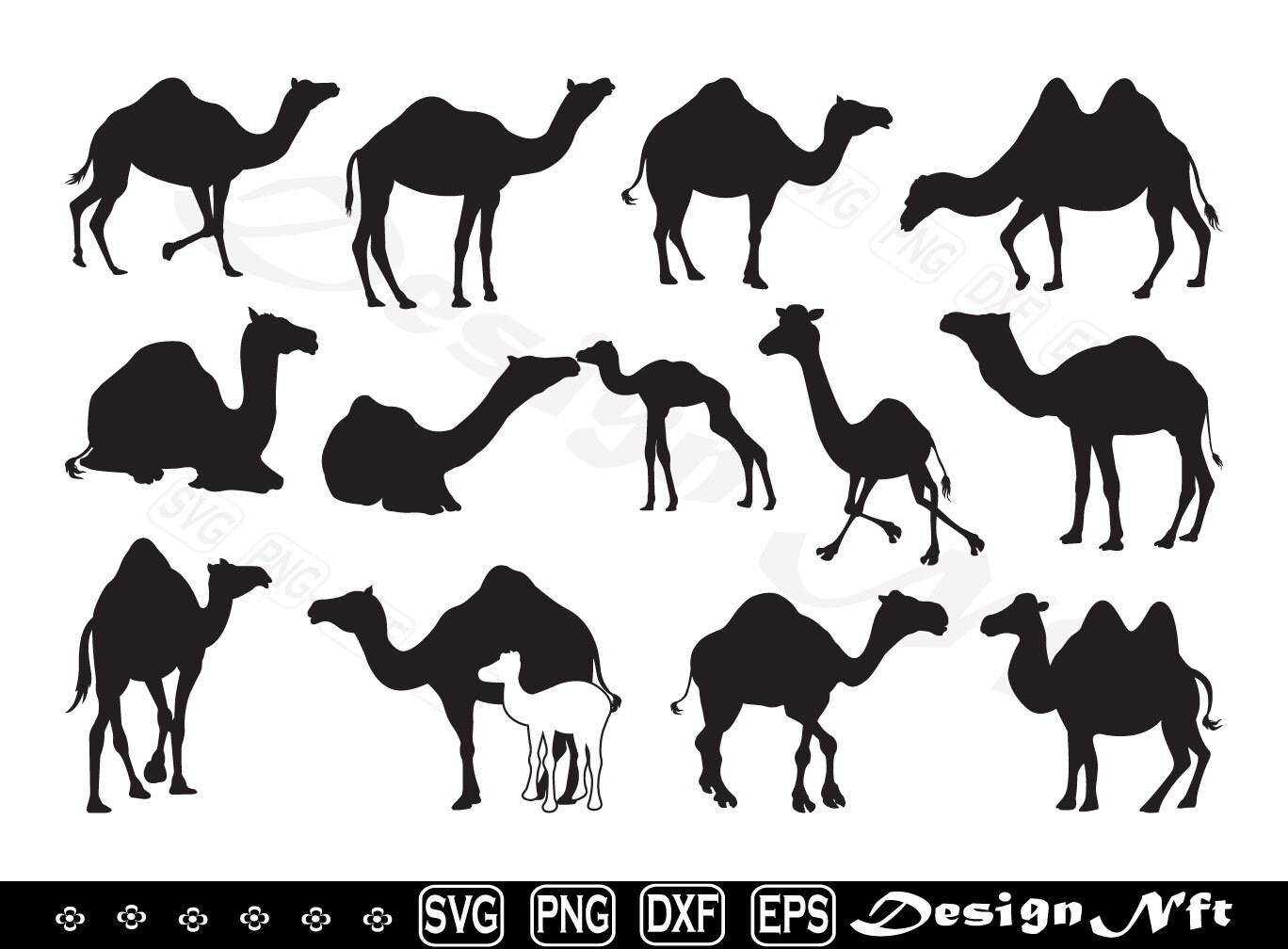Camel Svg, Clipart, Cut Files for Silhouette, Vector, Dxf, Eps, Png ...