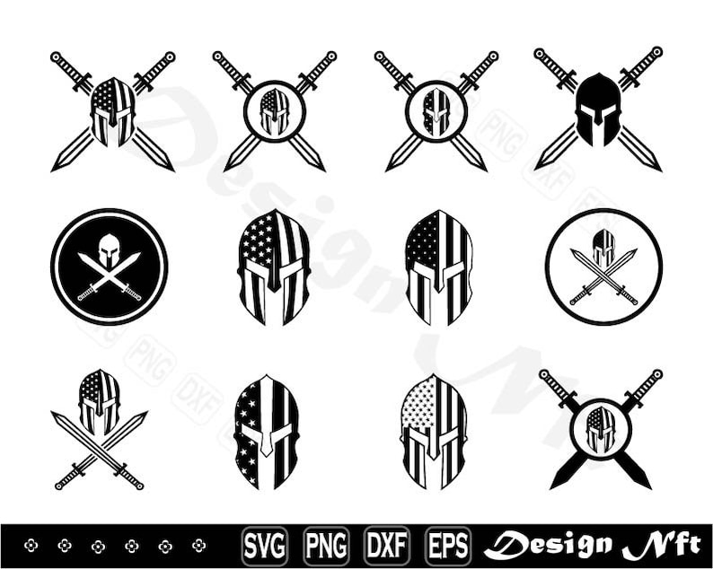 Spartan Svg, Clipart, Cut Files for Silhouette, Vector, Dxf, Png ...