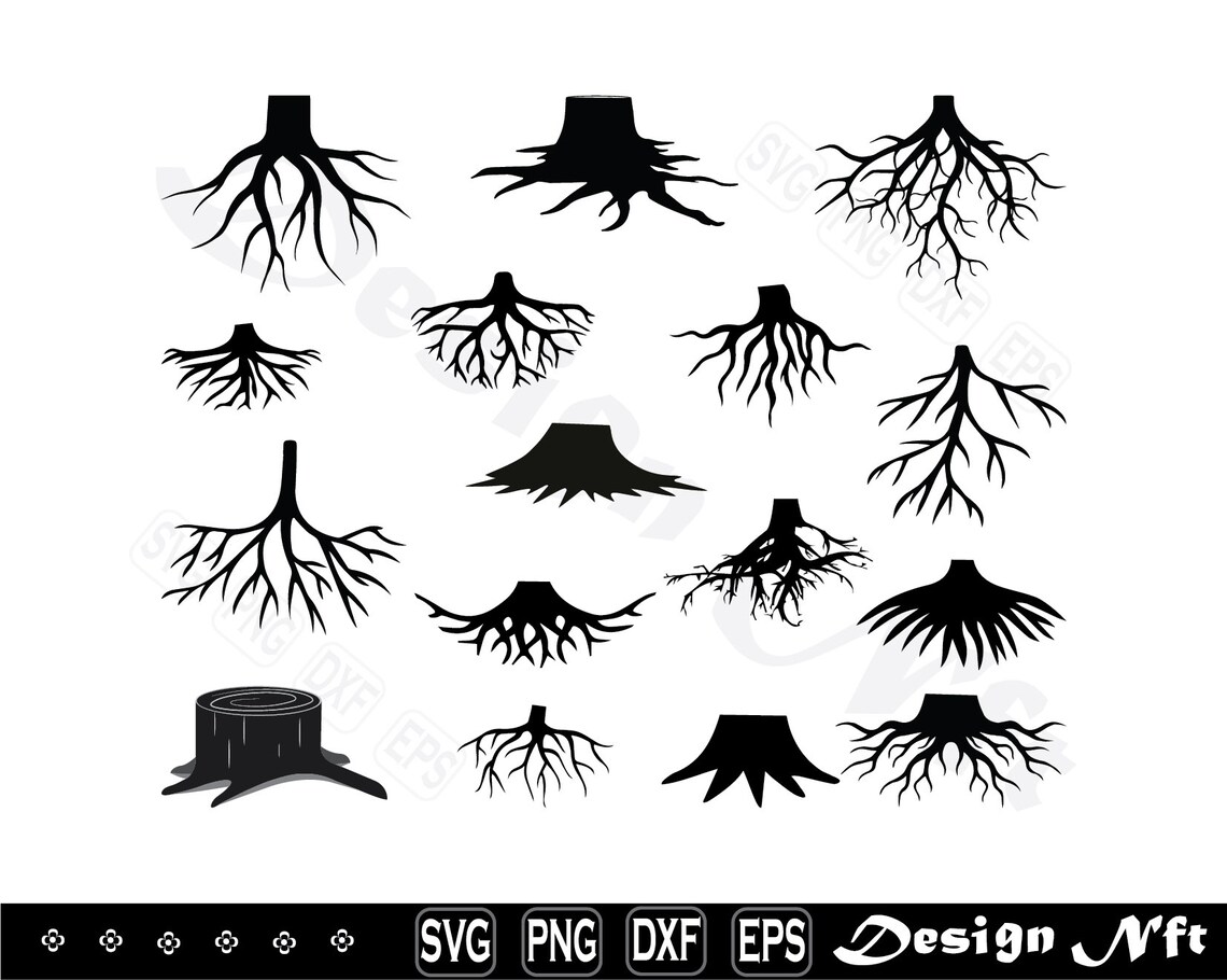 Roots Svg, Roots Clipart, Roots Cut Files for Silhouette, Roots Files ...